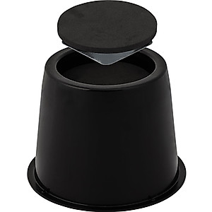 Utopia Bedding Bed Risers 3 Inch - 4 Pack - Round Furniture Risers with Top Anti-Slip Foam with Metal Plate & Bottom Rubber Pads - Bed Risers Heavy Duty for Sofa, Couch & Chair Lifts (Black)