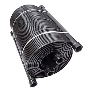 SunQuest Solar Swimming Pool Heaters - 2 Solar Hot Water Heater Panels w/Max-Flow Design - Swimming Pool Accessories for Above Ground Pools (2' x 20', 2 Count + Couplers + Integrated Diverter Valve)