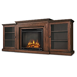 Real Flame 7740/e 7740E Frederick Entertainment Center with Electric Fireplace, Large, Chestnut Oak