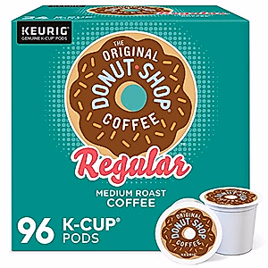 The Original Donut Shop Regular, Single-Serve Keurig K-Cup Pods, Medium Roast Coffee Pods, 24 Count (Pack of 4)