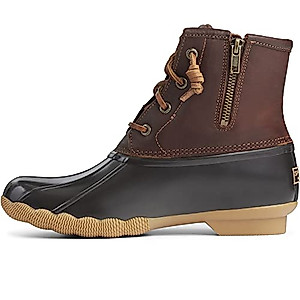 Sperry Women's Saltwater Boots, Tan/Dk Brown, 9