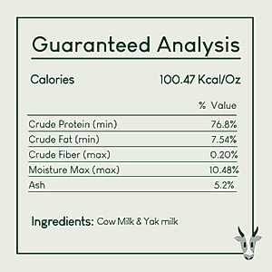 Yak9 Cheese Dog Chews, High Protein Dog Treats, Natural, Rawhide Free, Non GMO, Long Lasting Dog Chews with Vitamins & Minerals, Dog Treats for Small Breeds Under 30 Lbs, Yak & Cow Milk, 1 Piece