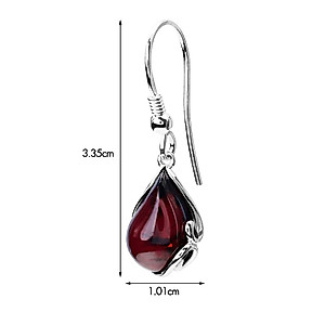 Ian and Valeri Co. Black Cherry Amber Sterling Silver Earrings