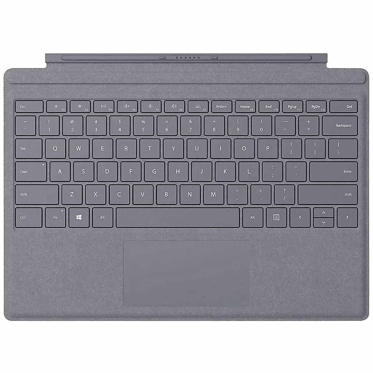 Microsoft Surface Pro Signature Type Cover - Constructed with Alcantara, Durable, Stain-Resistant Material, Light Charcoal - FFQ-00141