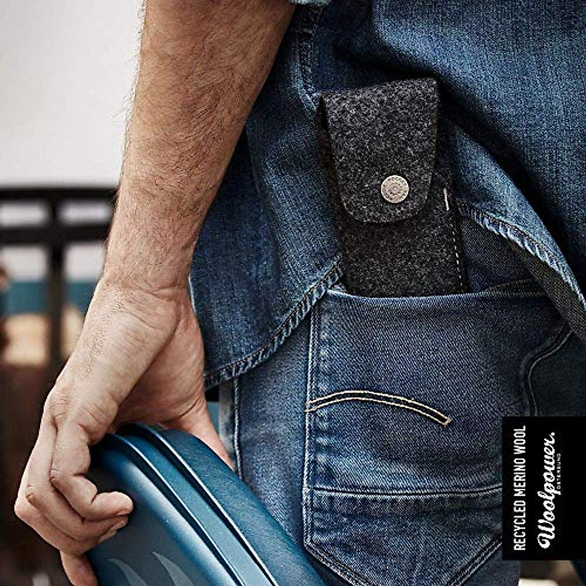 Light My Fire Reusable Metal Straw - Titanium Metal Straw with Case - 7.5" oval shaped Travel Straw with Utensil Holder - Made in Sweden - Resuable Straw with Cutlery Holder for Lunchbox & Take Away