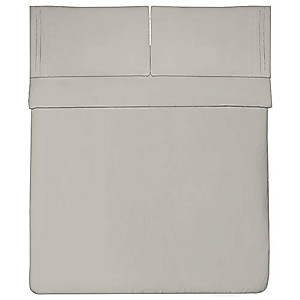 Twin Sheets - Breathable Luxury Sheets with Full Elastic & Secure Corner Straps Built In - 1800 Supreme Collection Extra Soft Deep Pocket Bedding Set, Sheet Set, Twin, Silver