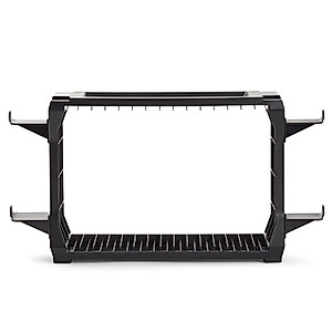 ionX Video Game Storage Stand for Blu-Ray and Game Cases, Fits 4 Controllers, Holds 15 Cases (Black)