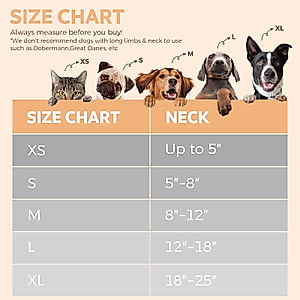 Haoion Inflatable Dog Cone Collar, Recovery Dog Cone After Surgery, Adjustable Blow up Dog Donut Collar, Pet Recovery Collar for Dogs and Cats Size M 8”-12”