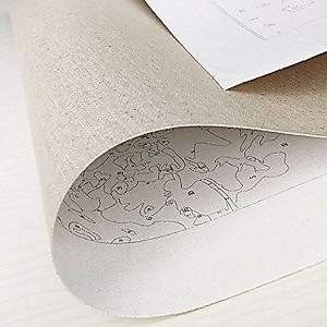 DIY Paint by Numbers Canvas Painting Kit for Kids & Adults, 16" x 20" Drawing Paintwork with 3 Paintbrushes Acrylic Paints - Village in The Night