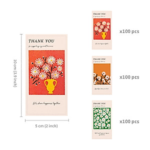 Box Seal Stickers-300 PCS,Rectangle Gift Package Labels, Thank You for Your Order Stickers,Decorative Baking Gift Bags Packaging Decals for Small Business,Envelopes Seal Gift Packaging Box Retail Bag