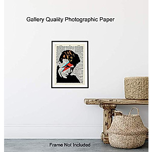 David Bowie Unframed Dictionary Wall Art Print - Great Gift for Rock n Roll Music Fans - Chic Home Decor - Ready to Frame (8x10) Photo - Ziggy Stardust