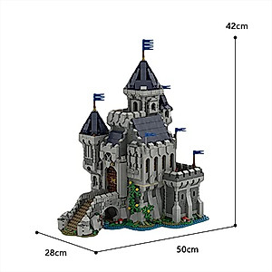 Street View Series MOC-101775 Medieval Castle MOC European Medieval Black Falcon Knight's Castle Assembled Building Blocks Educational Toy Set Compatible with L-e-g-o（3284PCS）