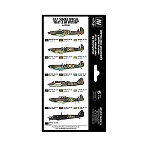 Vallejo RAF Colors Special Battle of Britain 'Air War Color Series' Model Paint Kit, contains 8 x 17ml bottles