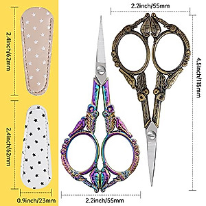 GLEXAL Crochet Scissors –Professional Grade Shears for sewing,Craft, Artwork, Crochet,trimming,Needlework,Yarn, Handicraft DIY Tool,Thread,Beauty Hair,4.5in Rainbow…
