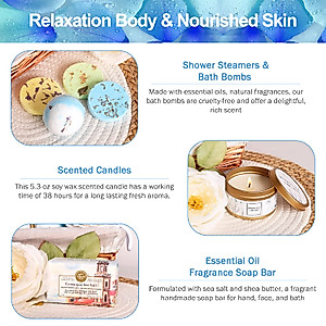 Care Package for Women, 13 pcs Relaxing Spa Birthday Gifts Get Well Soon Basket with Blanket Candle Tumbler, Self Care Feel Better Thinking of You Christmas Gifts for Best Friend BFF Mom Sister