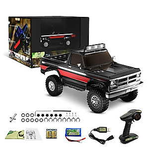 PANDA HOBBY 1/18 Tetra X2T RC Crawler,RC Rock Crawler 4x4,4WD Off Road RC Cars for Adults,RTR Remote Control Car,1:18 Scale RC Truck Cruiser Vehicle, All Terrains Waterproof Hobby RC Model Car,Black
