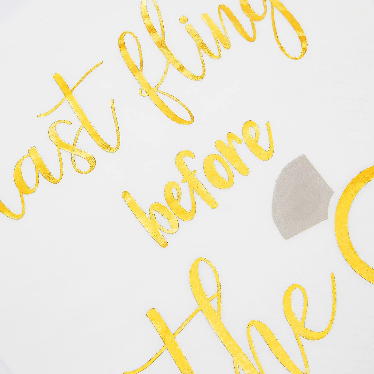 BLUE PANDA - 50 Pack Bachelorette Party Napkins, Last Fling Before the Ring Decorations (5 x 5 In)