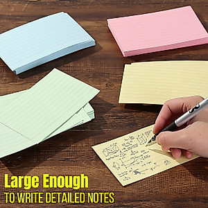 Mr. Pen- Pastel Index Cards, 3" x 5", 180 Cards, Index Cards, Lined Index Cards, Note Cards, Flash Cards, Study Cards, Notecards for Studying, Ruled Index Cards, Flashcards for Studying.