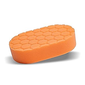 Chemical Guys BUFX_201 Hex-Logic Medium Cutting Hand Applicator Pad, Orange (3 in. x 6 in. x 1 in.)