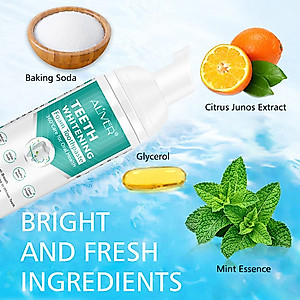 ZIXAOK 1Pc Toothpaste Cleansing Foam, 60ml Baking Soda Toothpaste, Mint Adult