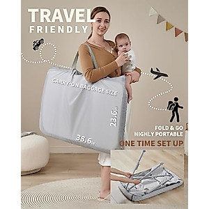 AirClub Bassinet Bedside Sleeper, Baby Bed Crib for Newborn, Bedside Crib Sleeper with 4 Auto-Lock & Adjustable Height, Breathable Mesh&Mattress