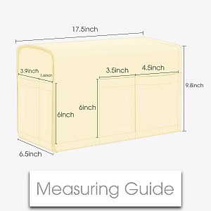 Joywell Linen Armrest Covers for Living Room Anti-Slip Sofa Arm Protector for Dogs, Cats, Pets Armchair Slipcover for Recliner with 4 Pockets for TV Remote Control, Phone, 1 Pcs, Silver Grey