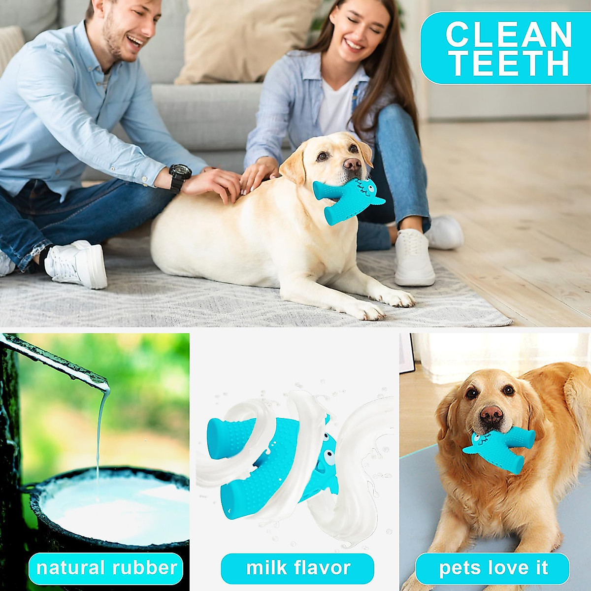 Kimpets Dog Dog Squeaky Toys,been Able to Squeeze Some Treats in and Some Licking Treats Teeth Cleaning Dog Toys for Small to Medium Size Dogs