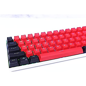 (Only Keycaps) Red Keycaps 60 Percent Custom Key Caps Set with Key Puller for Cherry MX Switches/ RK61/Ducky One 2 Mechancal Keyboard