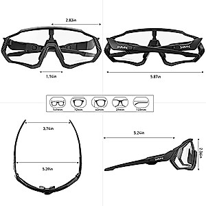 KAPVOE Photochromic Cycling Glasses Men Women Mountain Bike Sunglasses Clear MTB Bicycle Riding