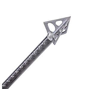 Muzzy One 100 Grain Machined Stainless Steel Ferrule 3-Blade Archery Broadhead, 3-Pack, Silver, 046" (283)