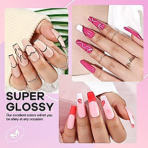 Morovan Dip Powder Nail Kit: 30 Pcs Dip Nails Powder Starter Kit with 22 Colors Dipping Powder - All Seasons Nail Dip Powder Kit for Nail Art Manicure Dip Powder Liquid Set