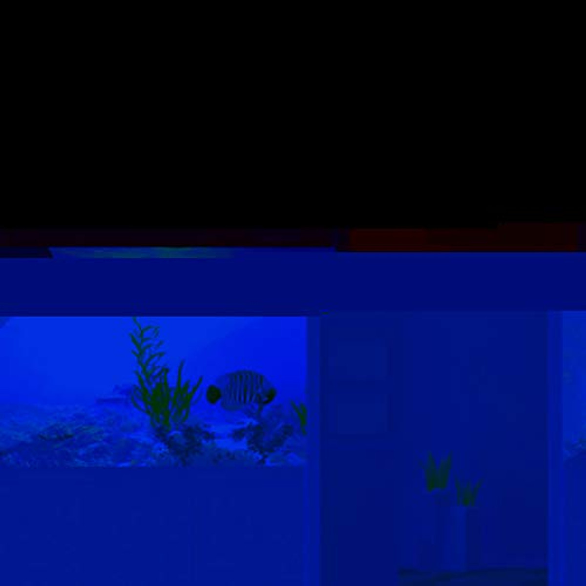 GLOGLOW Aquarium Poster, Effect Underwater Background Sticker Thicken PVC Adhesive Static Cling Backdrop Fish Tank Decorative Paper(61×30cm)