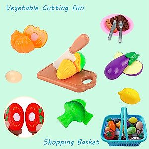 Holycco Play Kitchen Accessories, Kitchen Set for Kids with Play Pots and Pans, BBQ Camping Kitchen Playset, Pretend Kids Kitchen Accessories Toy Gifts for Girls, Grill Playset Toys for Boys Girls
