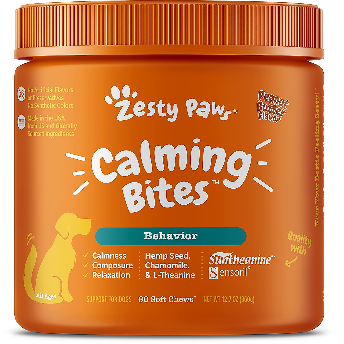 Zesty Paws Calming Soft Chews for Dogs - Composure & Relaxation for Everyday Stress + Multifunctional Supplements for Dogs - Glucosamine Chondroitin for Joint Support