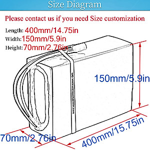 72V 20AH Ebike Battery with 60A BMS Protection for 72V 3000W 2500W 2000W 1500W Ebike, Motorcycle, Scooter, Go Kart, PVC Lithium Battery Pack