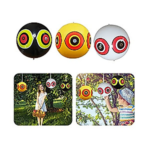 SENGTONG Inflatable Bird Bird Reflective Patch Eye with Reflective Ball PVC Eyeball Patio Lawn & Garden Cockroach Sticky (Multicolor, One Size)
