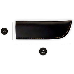 HA MAART Leather Cast Iron Skillet Pan Handle Cover for Frying Pan, Heat Protection, Kitchen Essentials(6'') (Black), SPH-2024