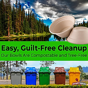 Mini Restaurant-Grade, Small 8 oz Bowls Bulk 200Pk. Great for Ice Cream, Chili or Soup. Disposable, Compostable Bowls are Allergen-Free, Leakproof and Microwave Safe for Hot or Cold Use