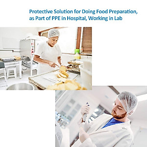 Cleaing Pack of 100 24 Inch White Disposable Hair Cap, Hair Net for Nurses, Cooking, Food Service, Salon