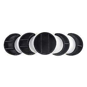 LOYALHEARTDY Black Moon Shelf, 5Pcs Moon Decor Wooden Display Shelf Moon Shaped Shelf for Crystals Suitable for Bedroom Living Room Bathroom