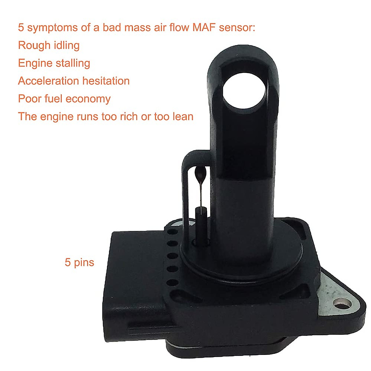 MAF Mass Air Flow Sensor Meter for Toyota Camry Tacoma 4Runner Corolla Matrix Rav4 Sienna Highlander Prius Es300 Rx300 Gs300 Es330 Ls430 Rx330 Scion Xa Xb Tc Replace 22204-21010 22204-07010