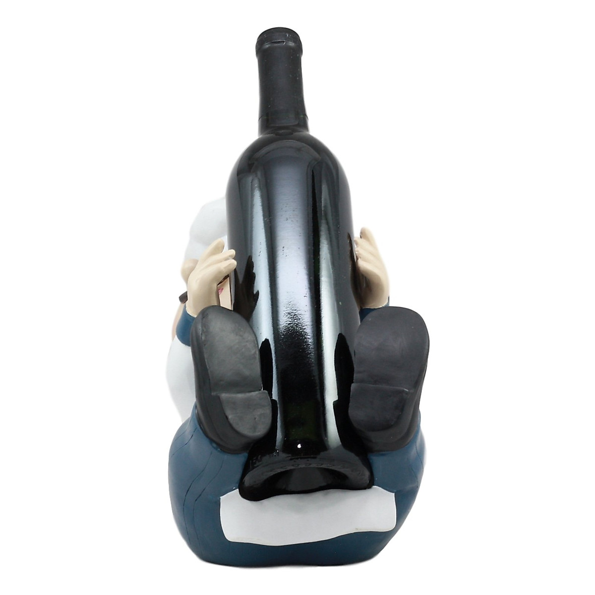 Ebros For The Love Of Wine Fat Chef Marco Hugging Wine Bottle Holder Figurine Kitchen Countertop Wine Cellar Hosting Table Decor Piece