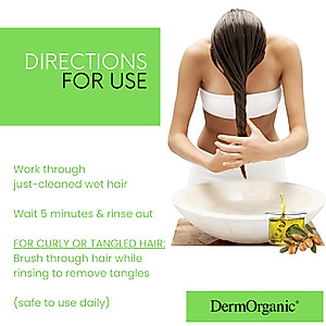DermOrganic Argan Oil Daily Hydrating Hair Care-Sulfate Free & Color Safe-CONDITIONER 33.8 oz
