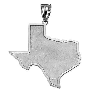 Travel & Destinations Jewelry Sterling Silver Texas State Map Pendant
