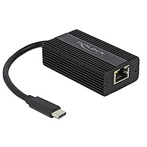 DeLOCK 65990 USB C Adaptor/Thunderbolt 3 to Gigabit Ethernet LAN 2.5 Gbit NBase-T 2,500 Mbps RJ45 Female