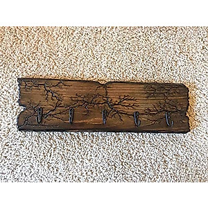 Fractal Lichtenburg Key holder or Coat Rack