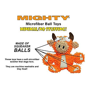 MIGHTY- Microfiber Ball Junior Duck – Made with Squeaker Balls and Minimal Stuffing. Strong & Tough. Interactive Play Dog Toy. Machine Washable & Floats