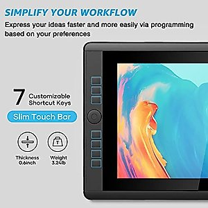 Drawing Tablet with Screen, 15.6'' XOPPOX Graphics Drawing Monitor Pen Display with 1080P Full Laminated Screen,Tilt 8192 Levels Battery-Free Stylus,Adjustable Stand,Compatible for Window/Mac