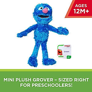 Sesame Street Mini Plush Grover Doll: 10" Grover Toy for Toddlers and Preschoolers, Toy for 1 Year Olds and Up
