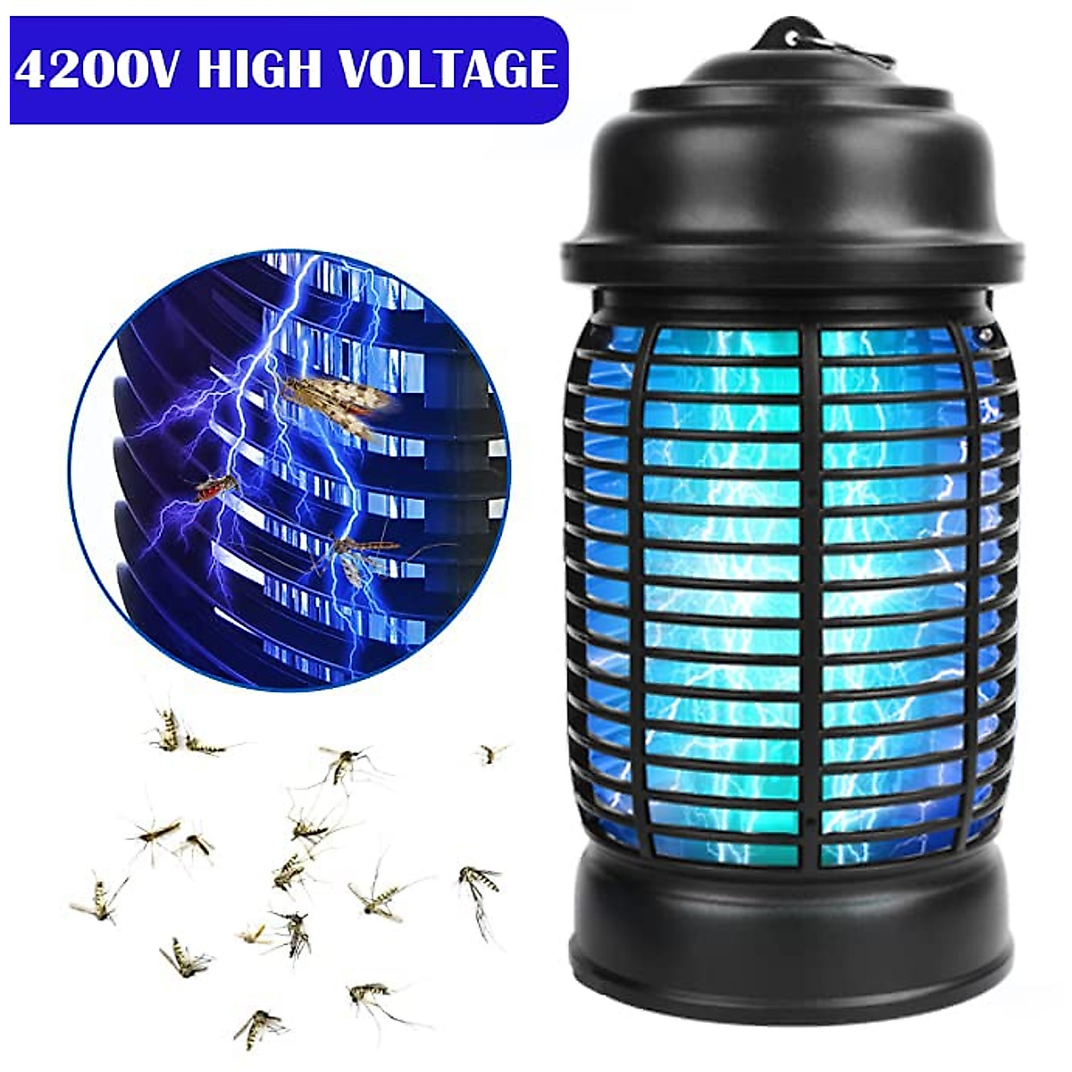 Bug Zapper Outdoor Electric, 20W Mosquito Zapper Outdoor, 4200V Fly Zapper Outdoor and Indoor